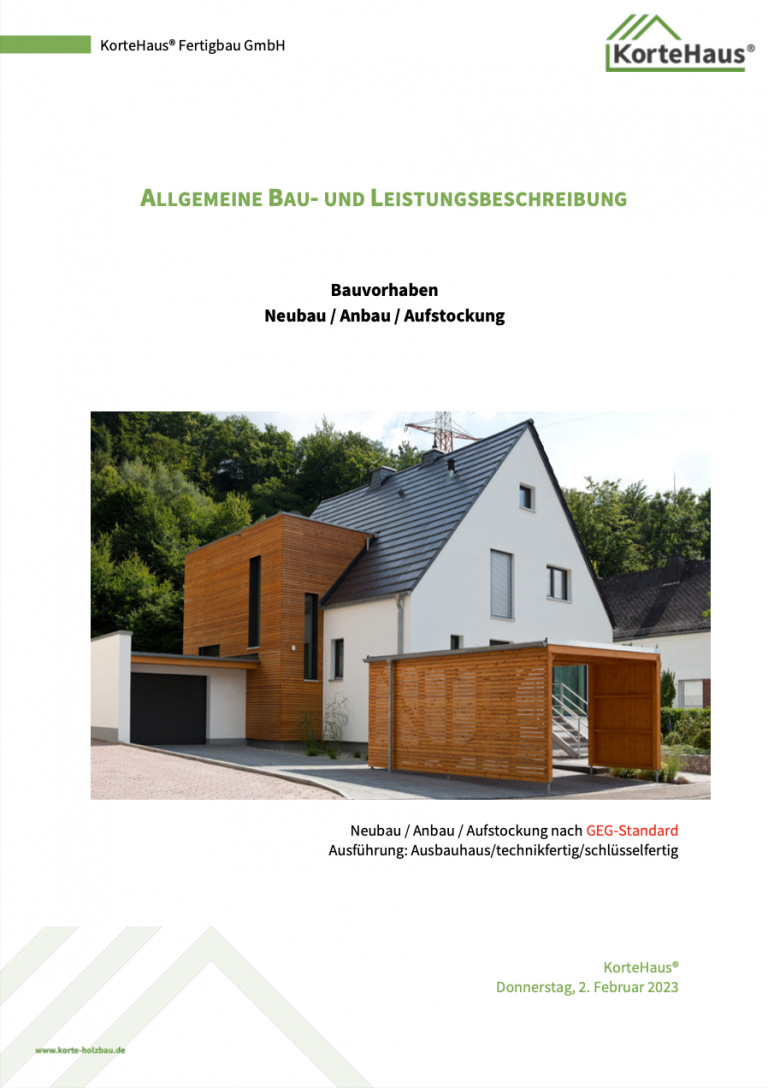 Allgemeine Bau- und Leistungsbeschreibung des Unternehmens - Korte ...